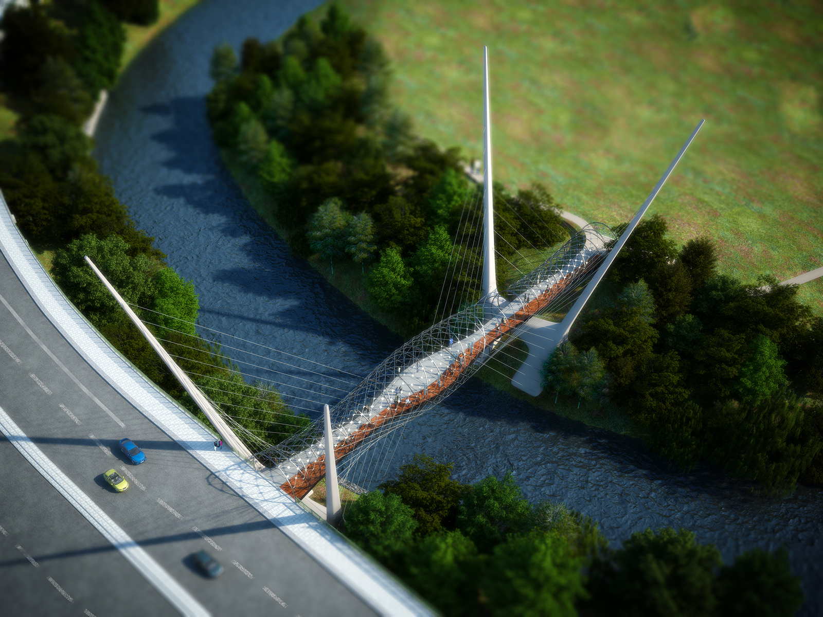 Salford Meadow Bridge International design competition → BM3 Architecture